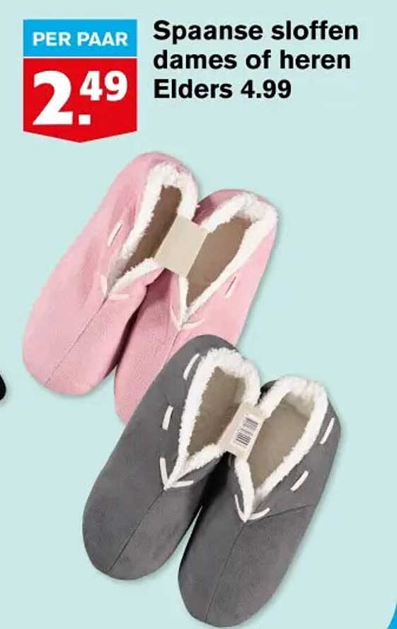 Spaanse Sloffen Dames Of Heren aanbieding bij Hoogvliet