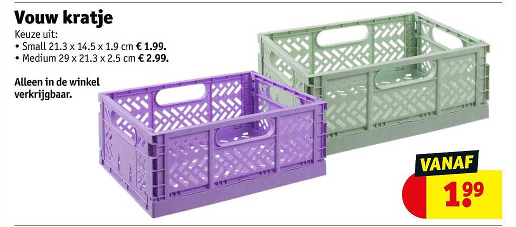 Vouw Kratje aanbieding bij Kruidvat