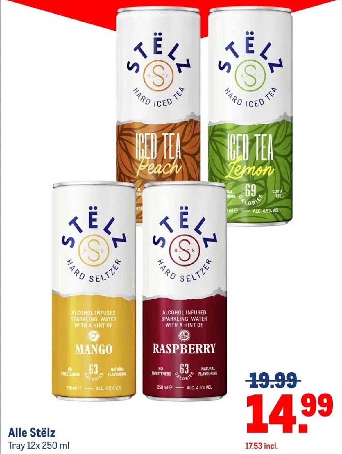 Alle Stëlz - Tray 12X 250 Ml Aanbieding bij Makro - FolderFeest.nl