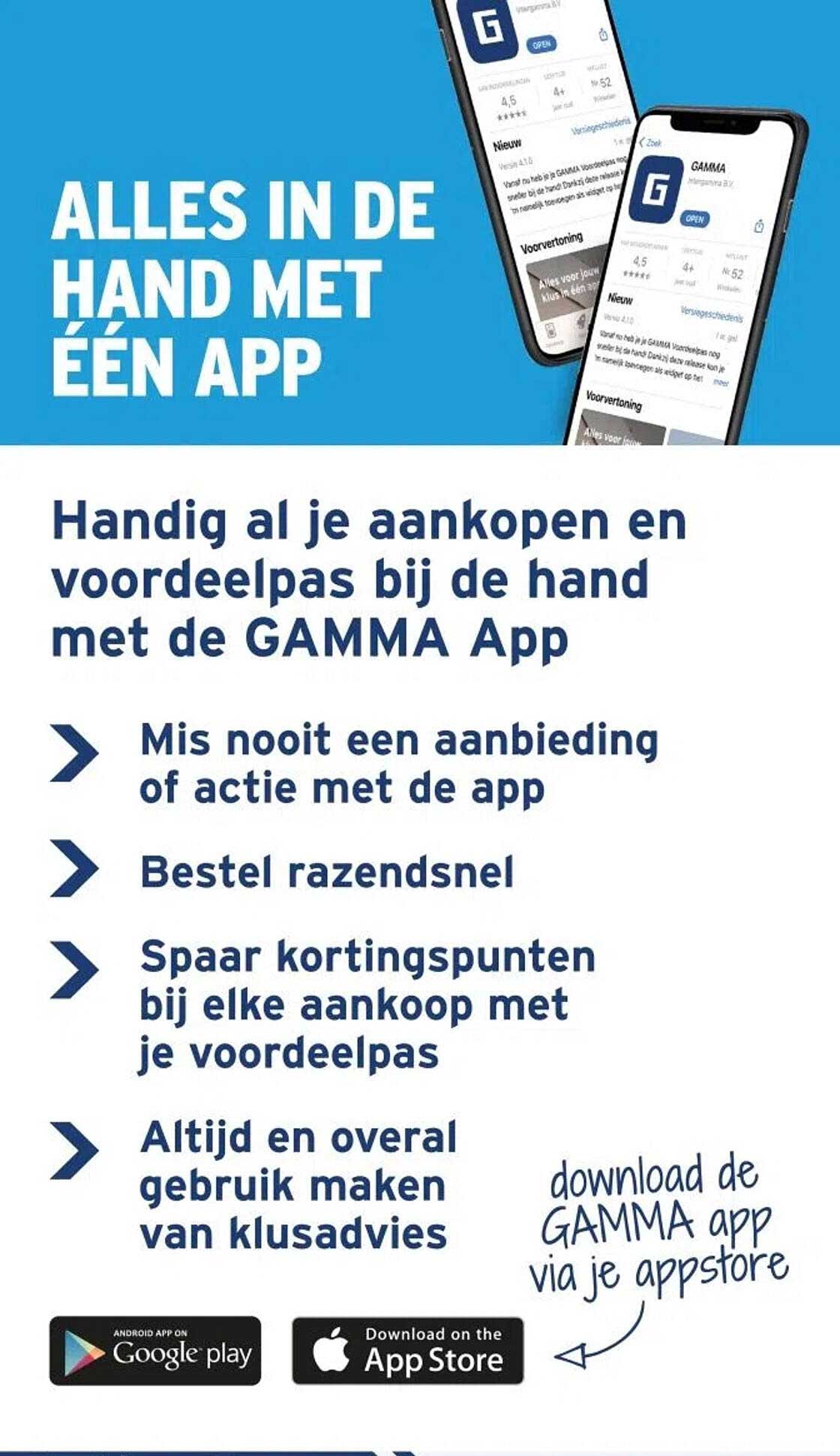 Alles In De Hand Met Één App Aanbieding bij GAMMA - FolderFeest.nl