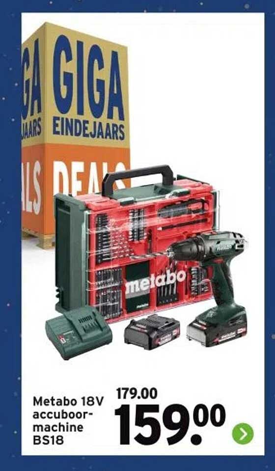 Metabo 18V Accuboor-Machine Bs18 Aanbieding bij GAMMA - FolderFeest.nl