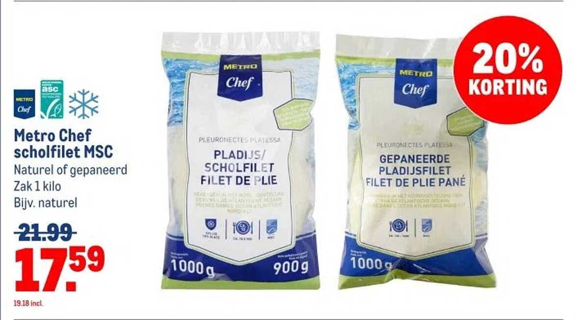 Metro Chef Scholfilet Msc Aanbieding bij Makro - FolderFeest.nl