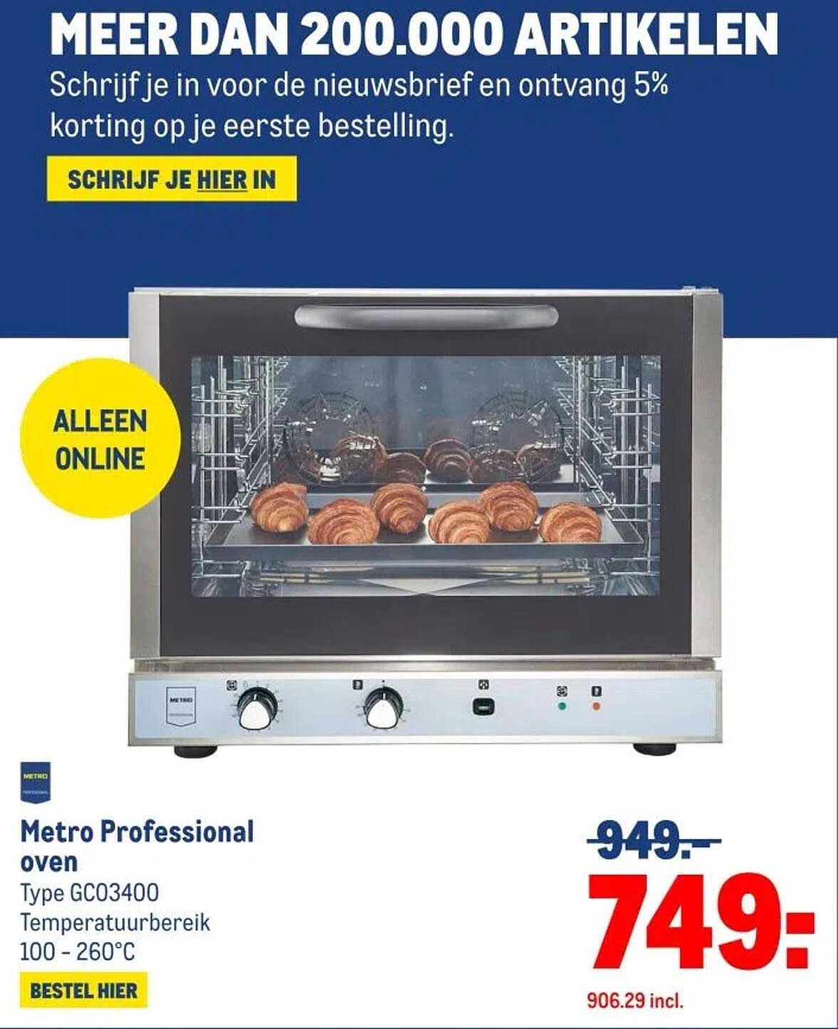 Metro Professional Oven Aanbieding bij Makro - FolderFeest.nl