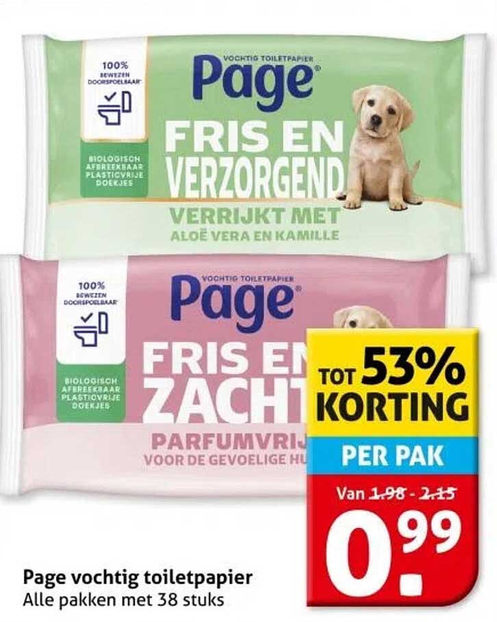 Page Vochtig Toiletpapier Aanbieding bij Hoogvliet - FolderFeest.nl