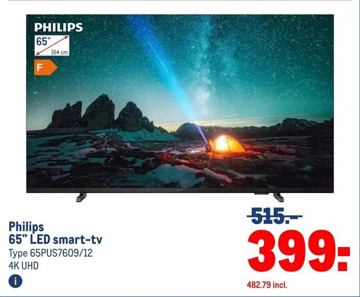 Philips 65" Led Smart-Tv Type 65Pus7609/12 4K Uhd Aanbieding bij Makro ...