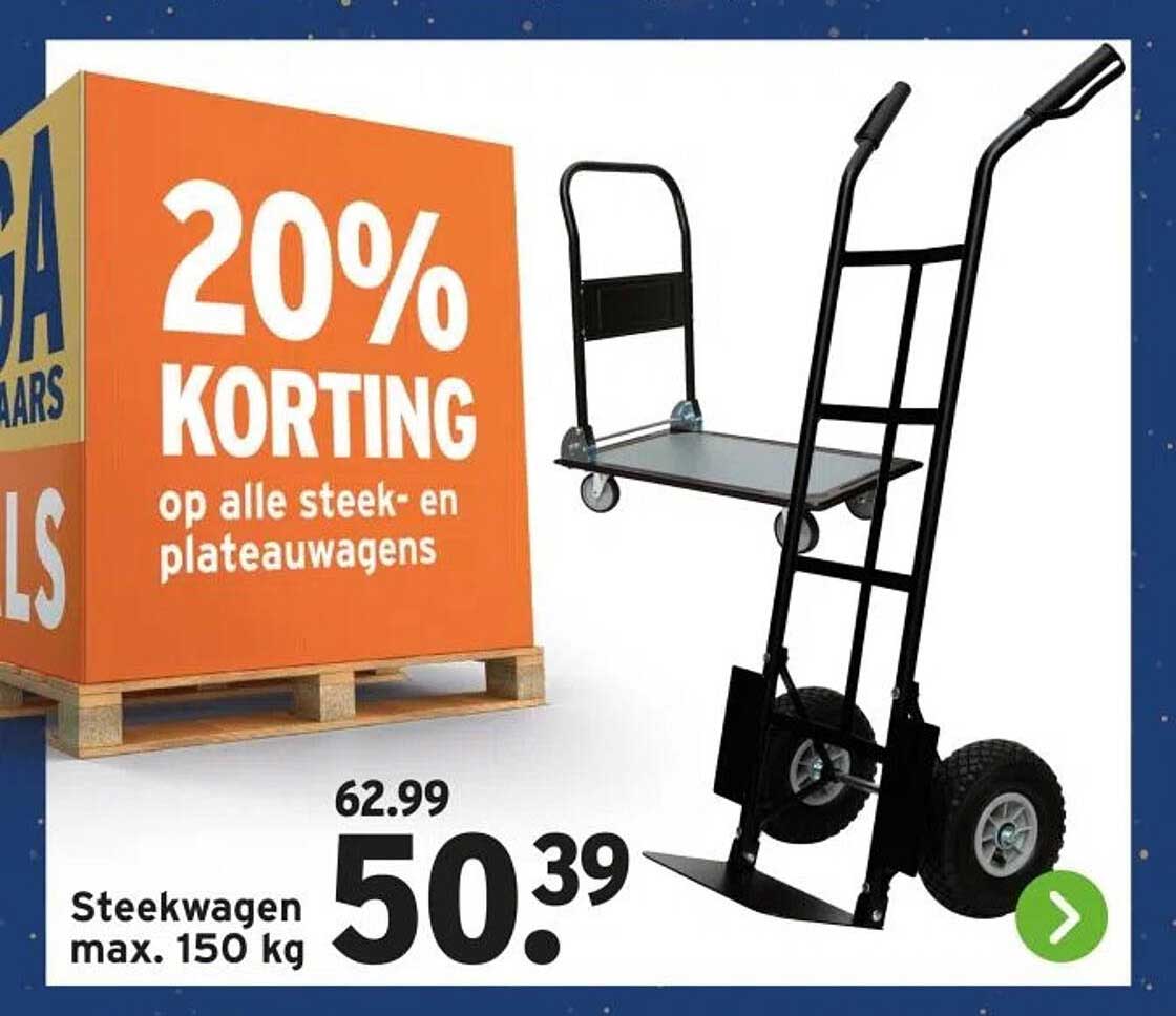 Steekwagen Max. 150 Kg Aanbieding bij GAMMA - FolderFeest.nl