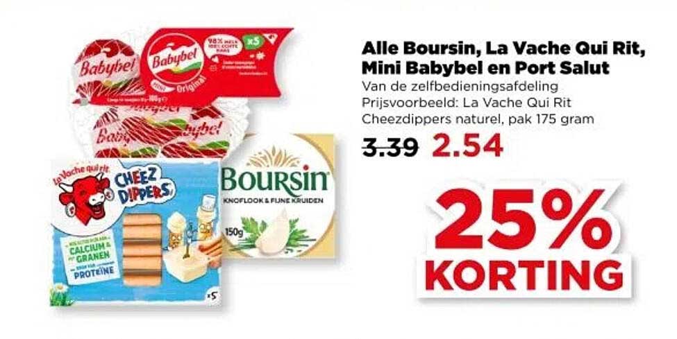 Alle Boursin, La Vache Qui Rit, Mini Babybel En Port Salut Aanbieding ...