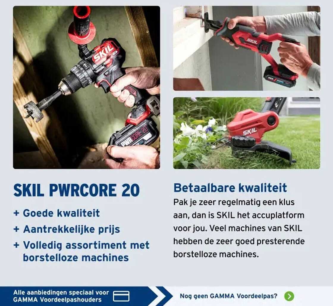 Skil Pwrcore 20 Aanbieding bij GAMMA - FolderFeest.nl