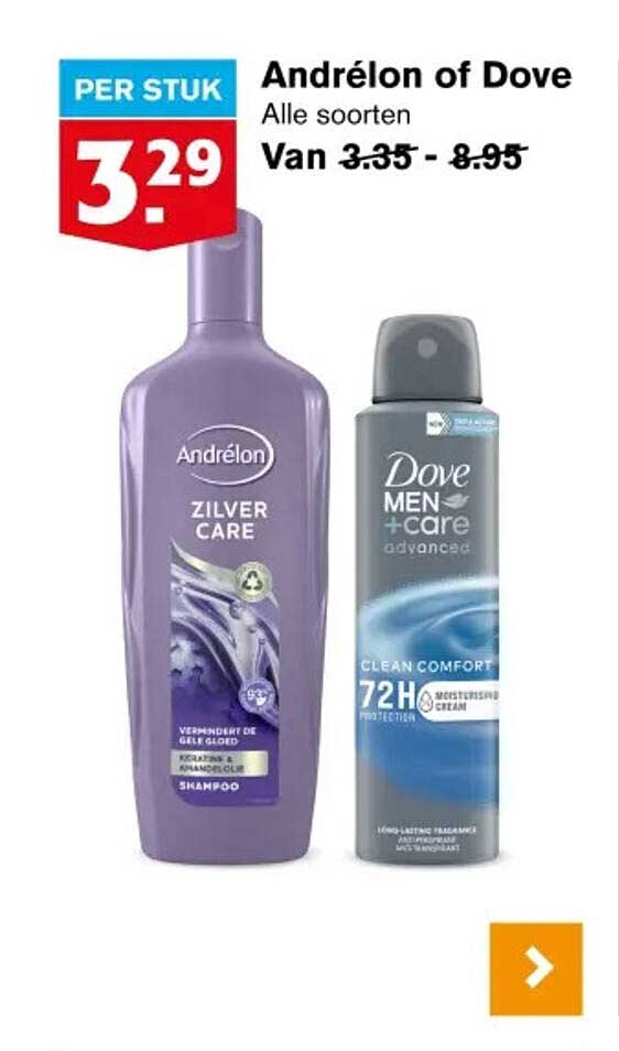 Andrélon Of Dove aanbieding bij Hoogvliet