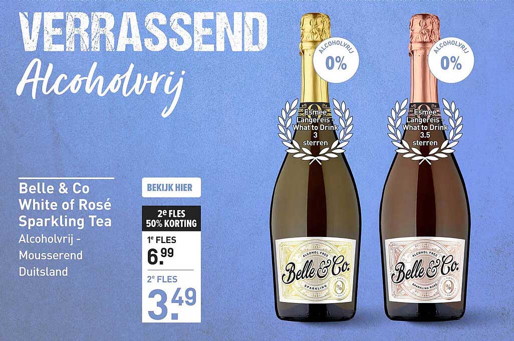 Belle & Co White Of Rosé Sparkling Tea aanbieding bij Gall & Gall