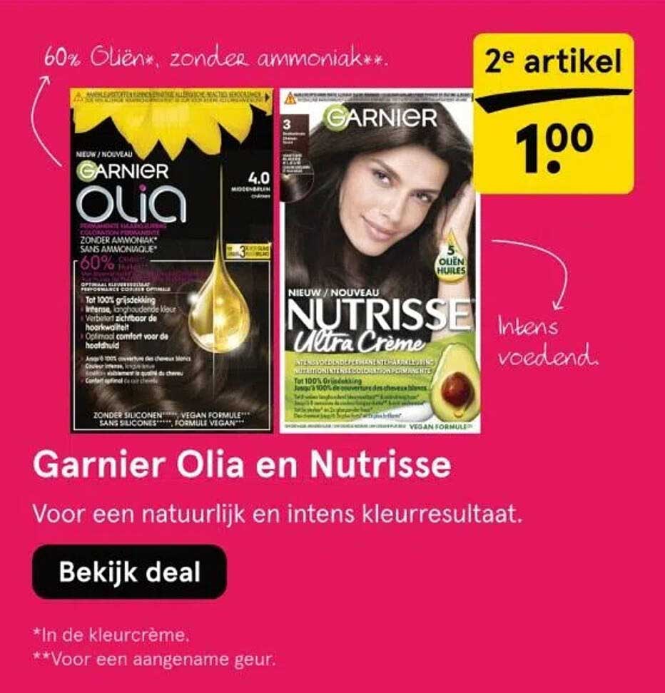 Garnier Olia En Nutrisse aanbieding bij Etos
