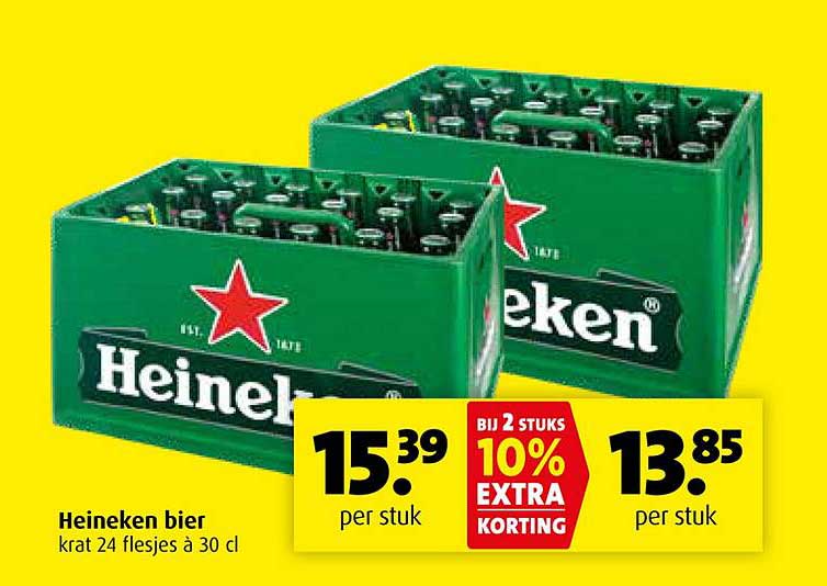 Heineken Bier Krat 24 Flesjes À 30 Cl Aanbieding bij Boni - FolderFeest.nl