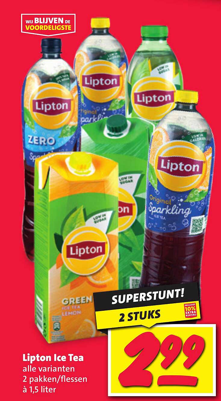 Lipton Ice Tea Alle Varianten 2 Pakken/Flessen À 1,5 Liter aanbieding ...