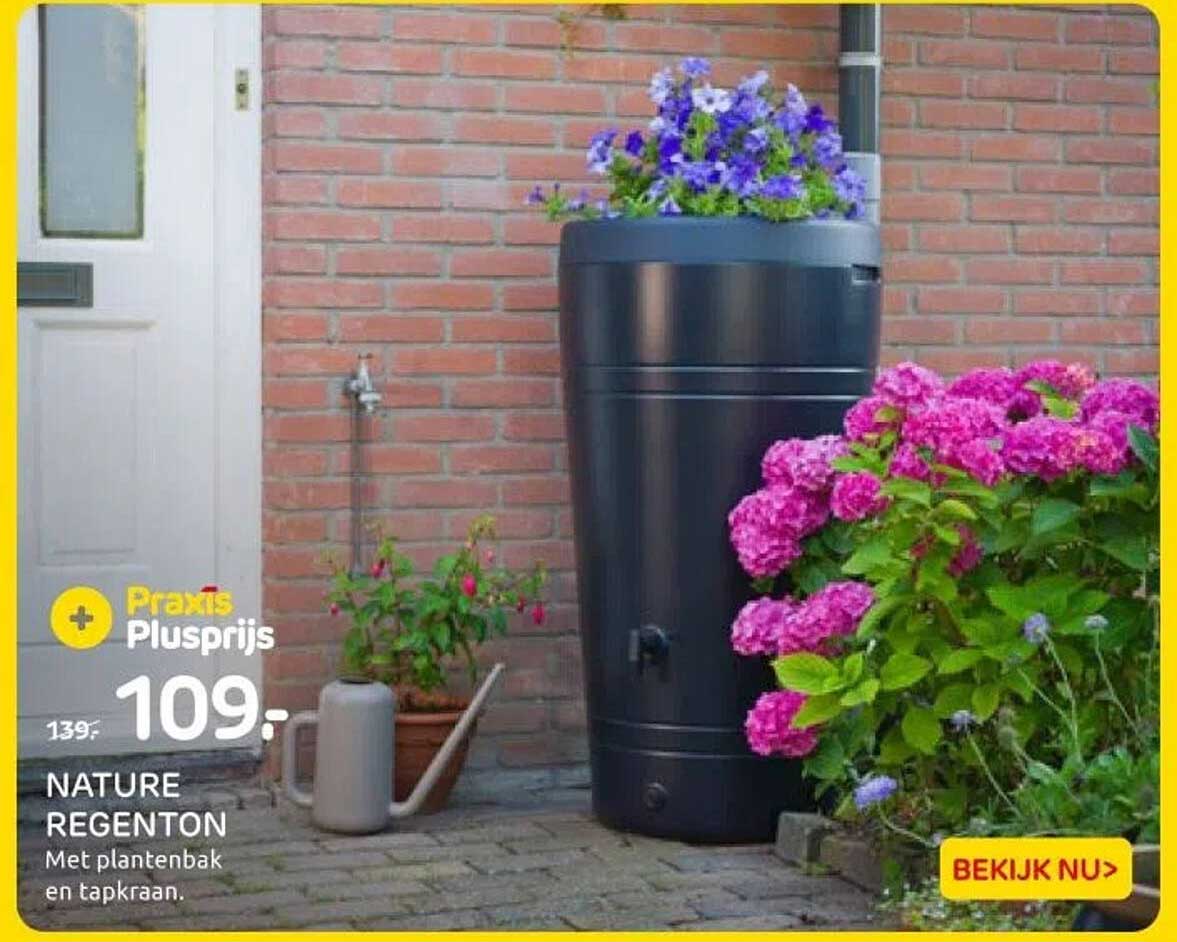 Nature Regenton Met Plantenbak En Tapkraan Aanbieding bij Praxis ...