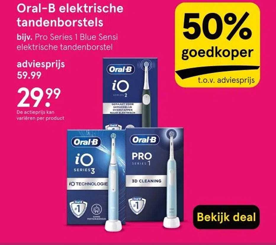 Oral-B Elektrische Tandenborstels Bijv. Pro Series 1 Blue Sensi ...