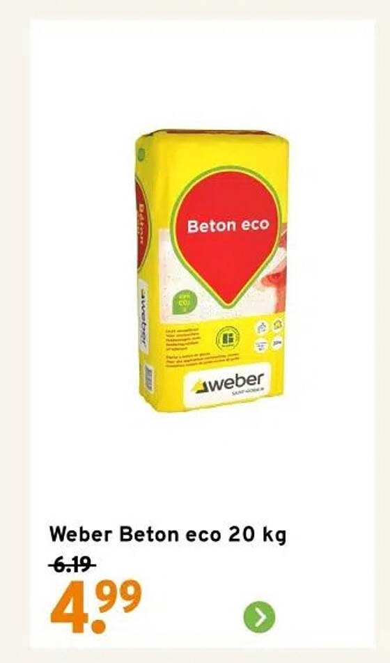 Weber Beton Eco 20 Kg Aanbieding bij GAMMA - FolderFeest.nl