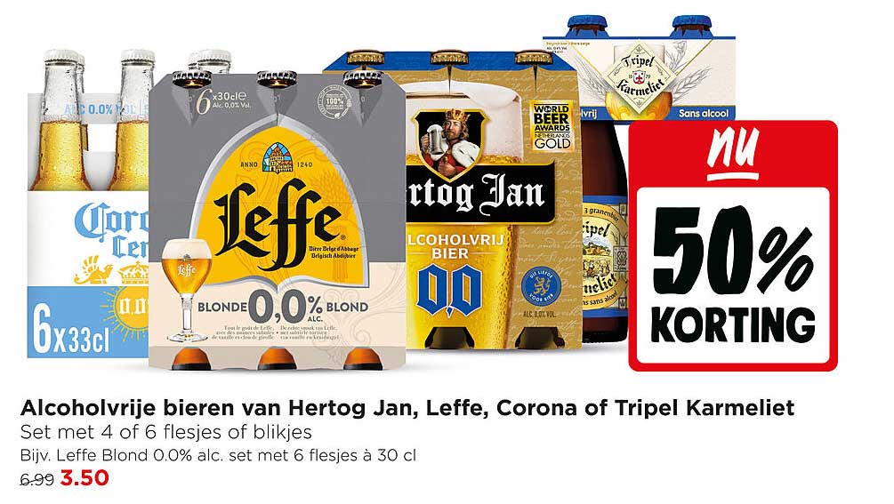 Alcoholvrije Bieren Van Hertog Jan, Leffe, Corona Of Tripel Karmeliet ...