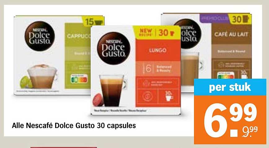 Alle Nescafé Dolce Gusto 30 Capsules Aanbieding bij Albert Heijn ...