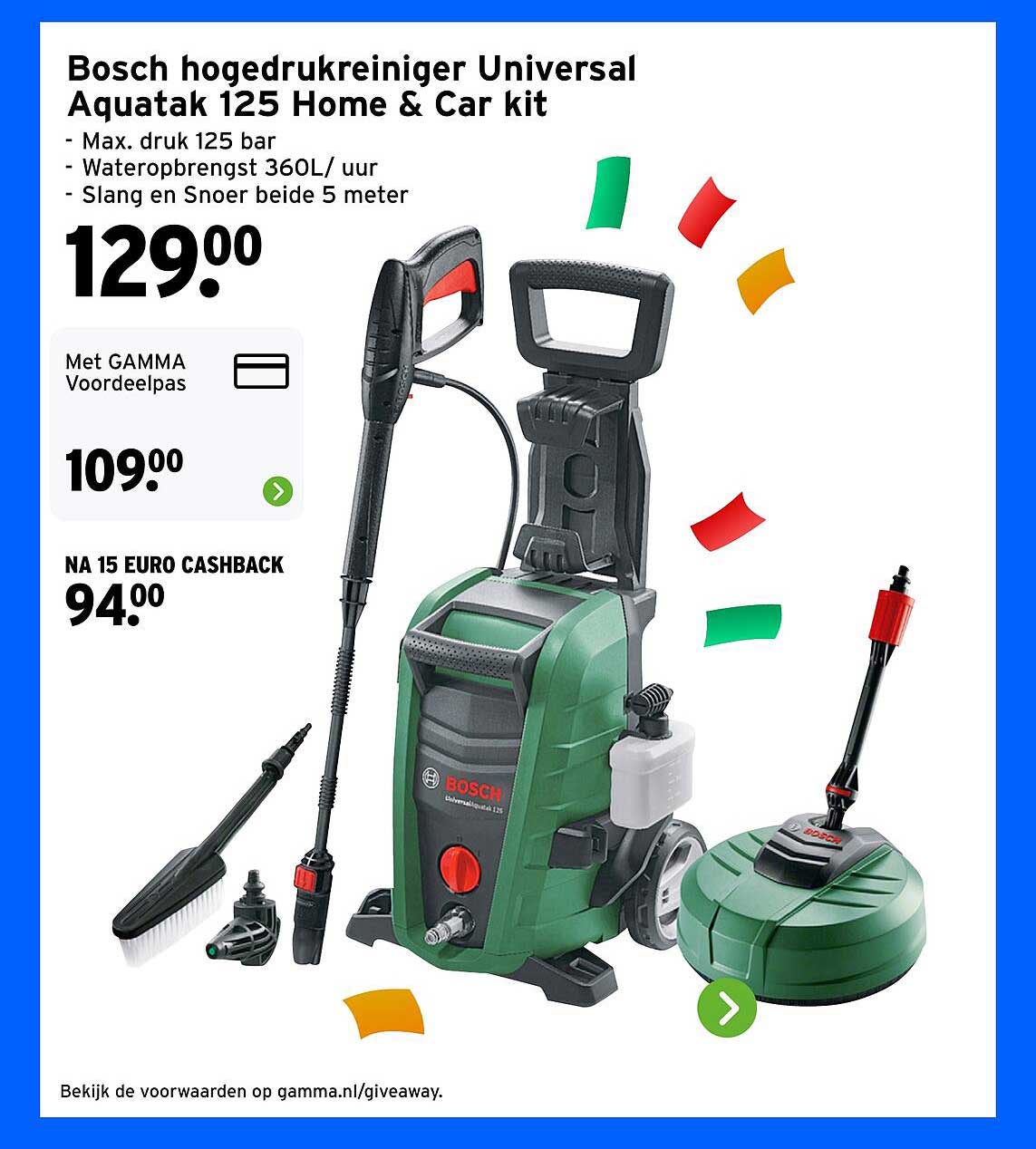 Bosch Hogedrukreiniger Universal Aquatak 125 Home & Car Kit Aanbieding ...
