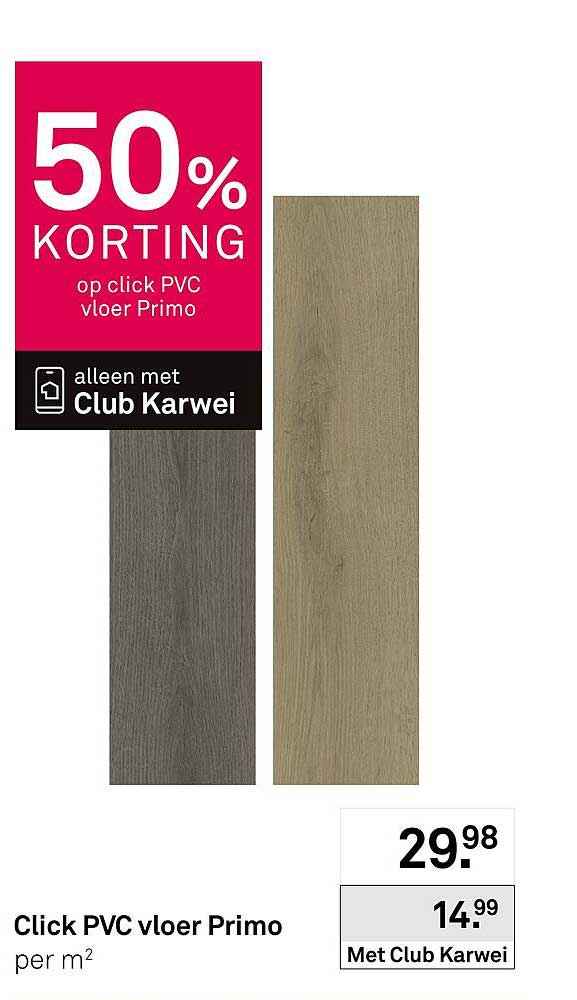 Click Pvc Vloer Primo Aanbieding bij Karwei - FolderFeest.nl