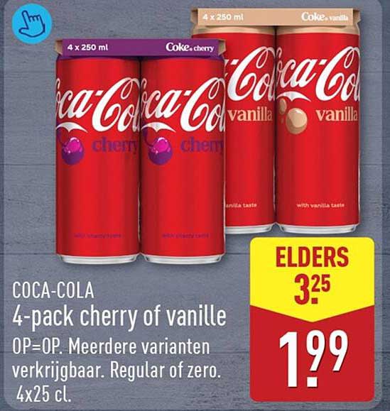 Coca-Cola 4-Pack Cherry Of Vanilla Op=Op. Meerdere Varianten ...
