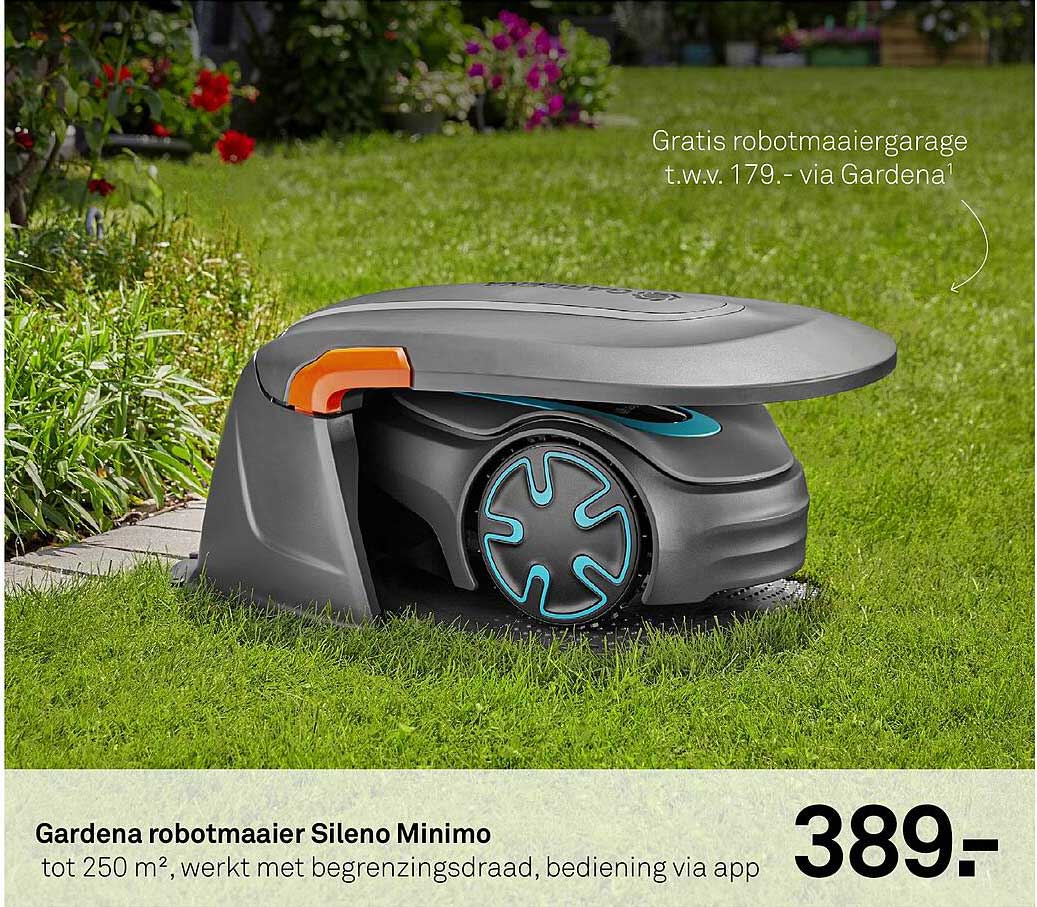 Gardena Robotmaaier Sileno Minimo Aanbieding bij Karwei - FolderFeest.nl