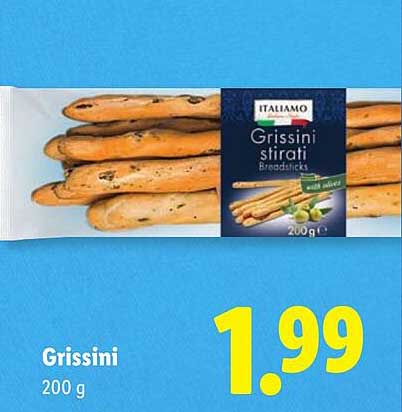 Grissini 200 G Aanbieding bij Lidl - FolderFeest.nl