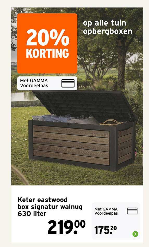 Keter Eastwood Box Signatur Walnut 630 Liter 20% Korting Op Alle Tuin ...