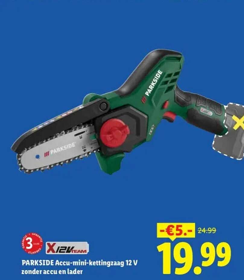 Parkside Accu-Mini-Kettingzaag 12 V Zonder Accu En Lader Aanbieding bij ...