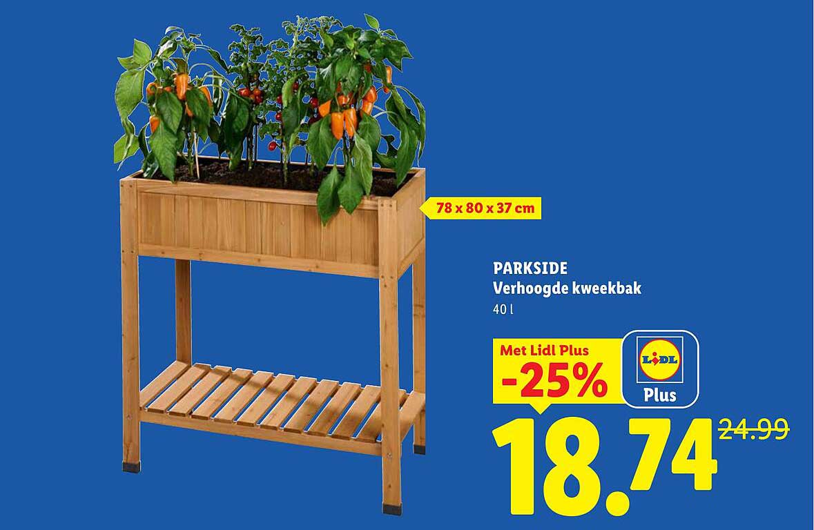 Parkside Verhoogde Kweekbak 40 L Aanbieding bij Lidl - FolderFeest.nl
