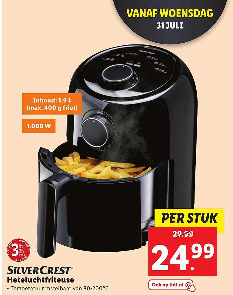 Silvercrest Heteluchtfriteuse Aanbieding bij Lidl - FolderFeest.nl
