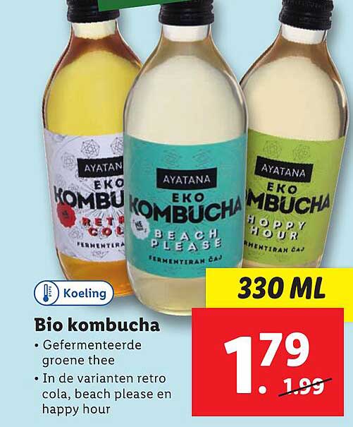 Bio Kombucha Aanbieding bij Lidl - FolderFeest.nl