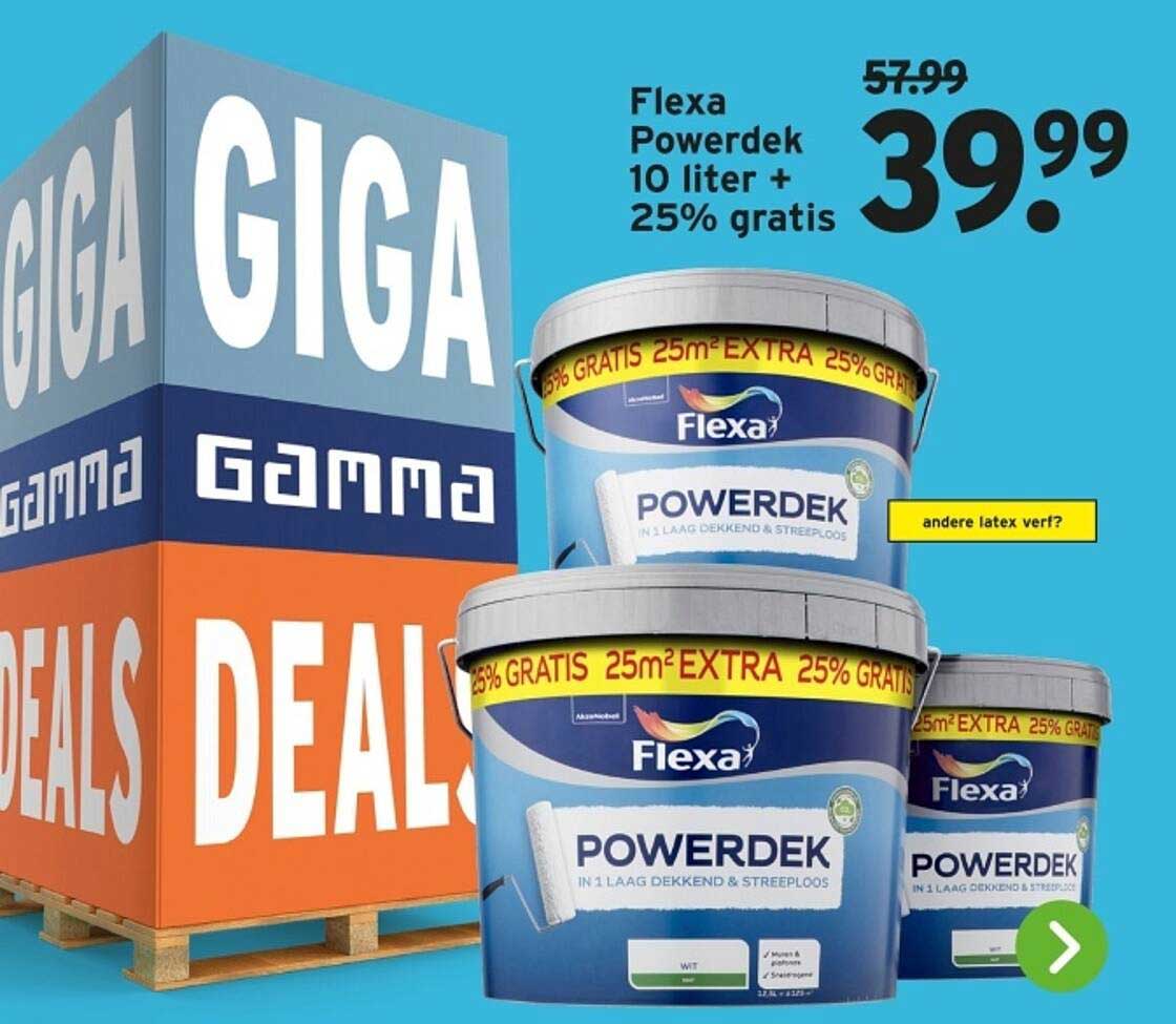 Flexa Powerdek Aanbieding bij GAMMA - FolderFeest.nl
