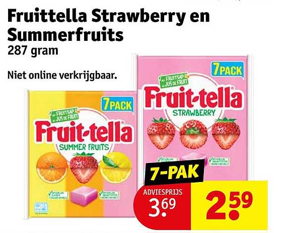 Fruittella Strawberry En Summerfruits Aanbieding bij Kruidvat - FolderFeest.nl