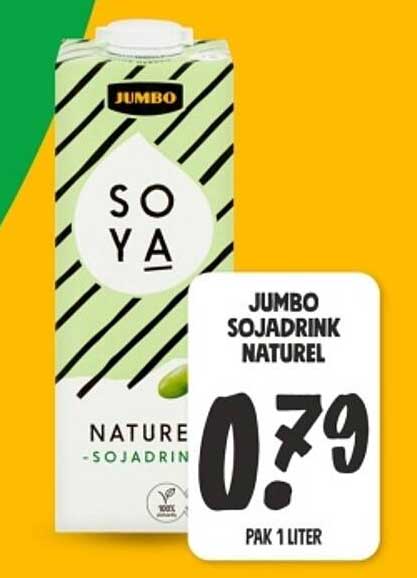 Jumbo Sojadrink Naturel Aanbieding bij Jumbo - FolderFeest.nl
