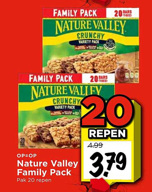 Nature Valley Family Pack Aanbieding bij Vomar - FolderFeest.nl