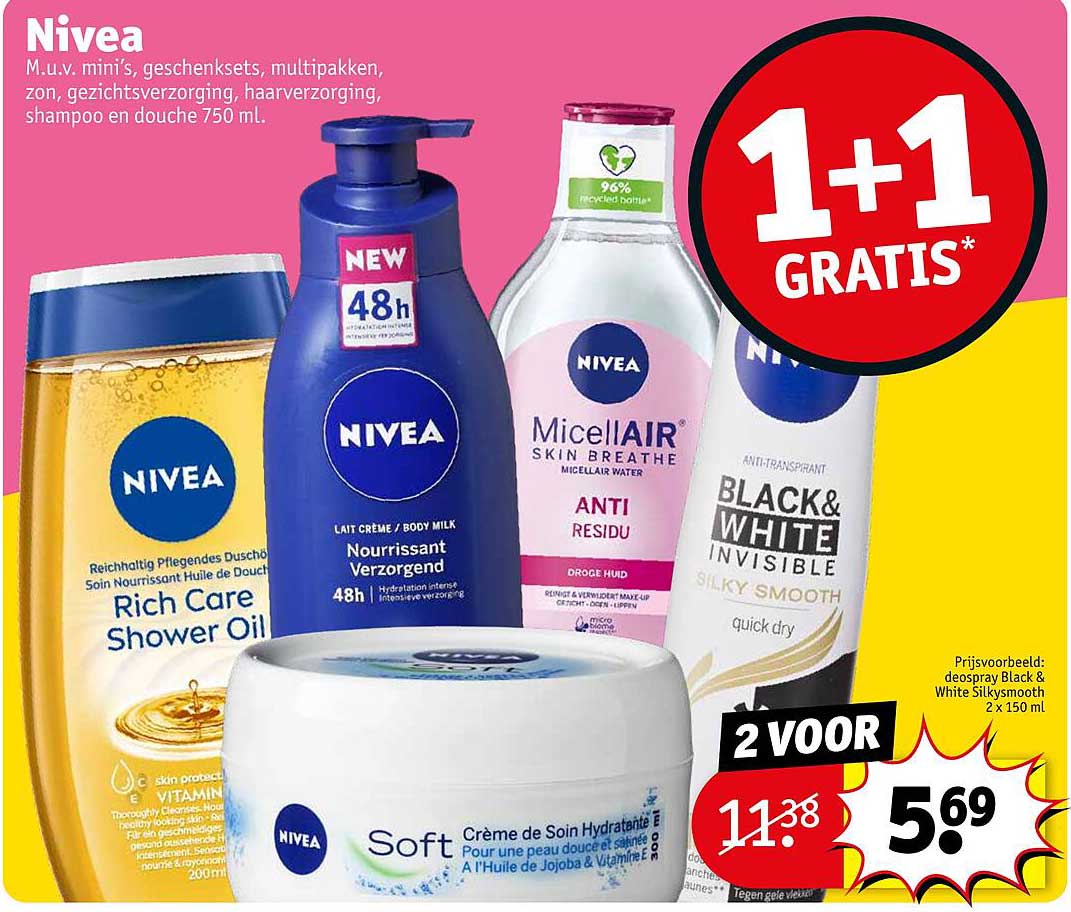 Nivea 1+1 Gratis aanbieding bij Kruidvat