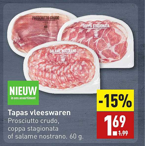 Tapas Vleeswaren aanbieding bij ALDI