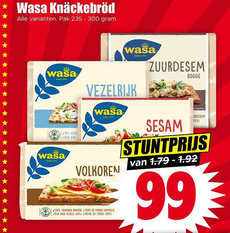 Wasa Knäckebröd aanbieding bij Dirk