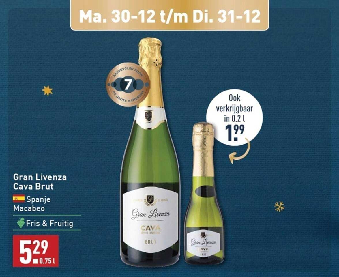 Gran Livenza Cava Brut aanbieding bij ALDI